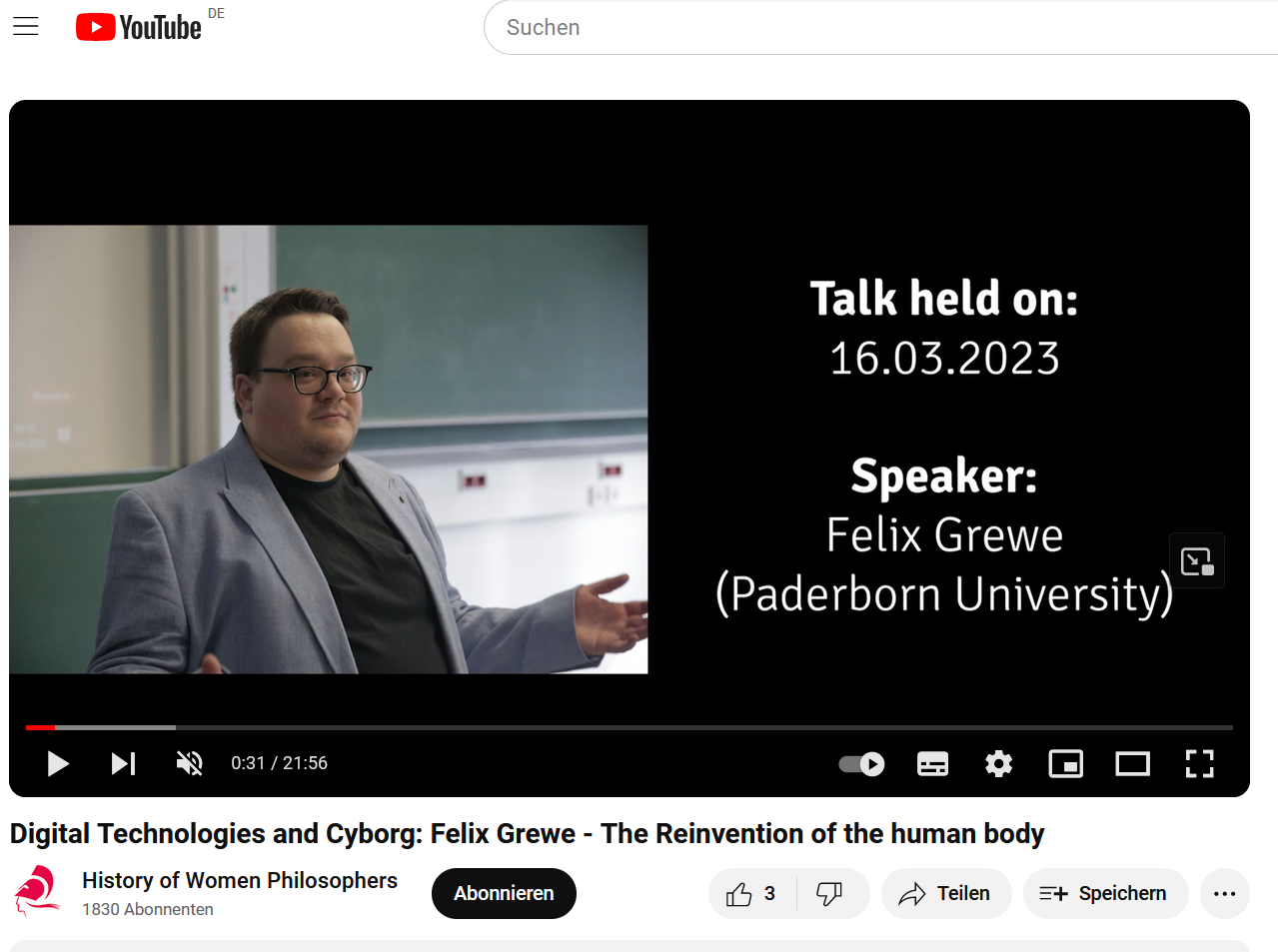 Research Wednesday – Felix Grewe - History of Women Philosophers and ...